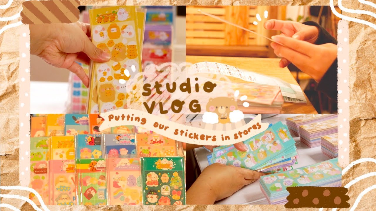 Studio Vlog Putting Our Stickers in our Partner Stores | Art Business ...