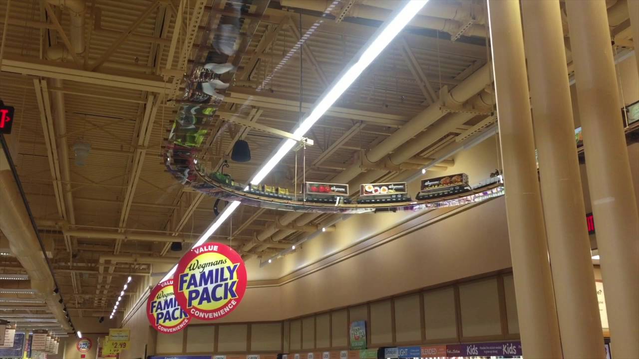 Trains at Wegmans - YouTube