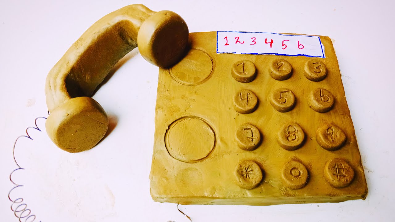 How to make Clay miniature phone?| @miniature clay telephone|# ...