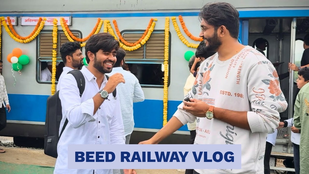 Beed Railway Inauguration By Devendra Fadnavis & Ajit Pawar Vlog | Beed ...