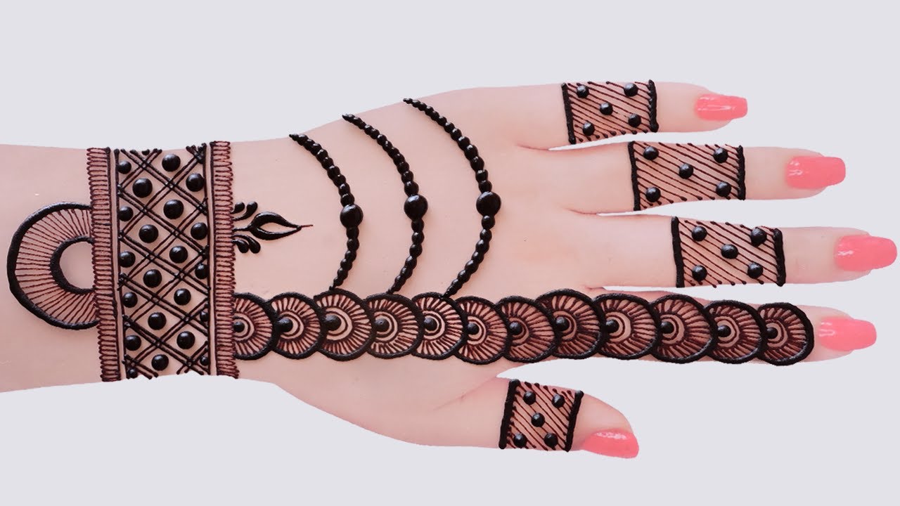 New Eid Special Gol tikki Mehndi Design for Hands|Easy Simple Mehandi ...