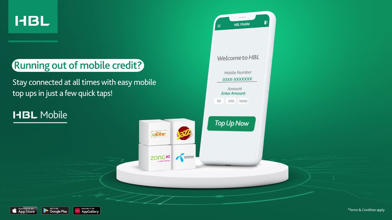 Mobile Top-up | HBL Mobile - YouTube