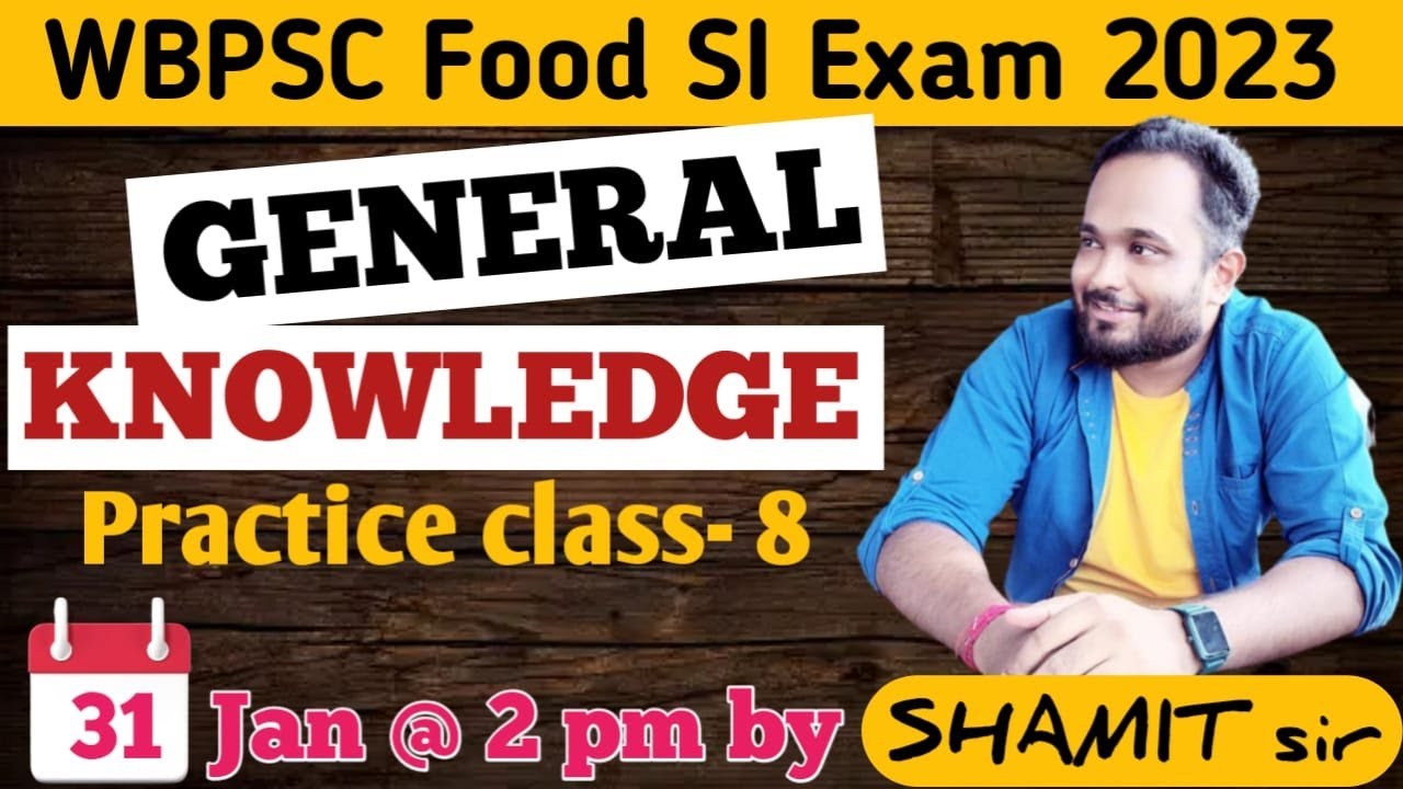 GK Practice | Class-8 | WBPSC Food SI 2023 | Practice class | Shamit Sir | Note Book - YouTube