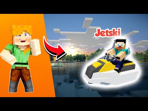 I MADE A JETSKI IN MINECRAFT PE / MINECRAFT - YouTube