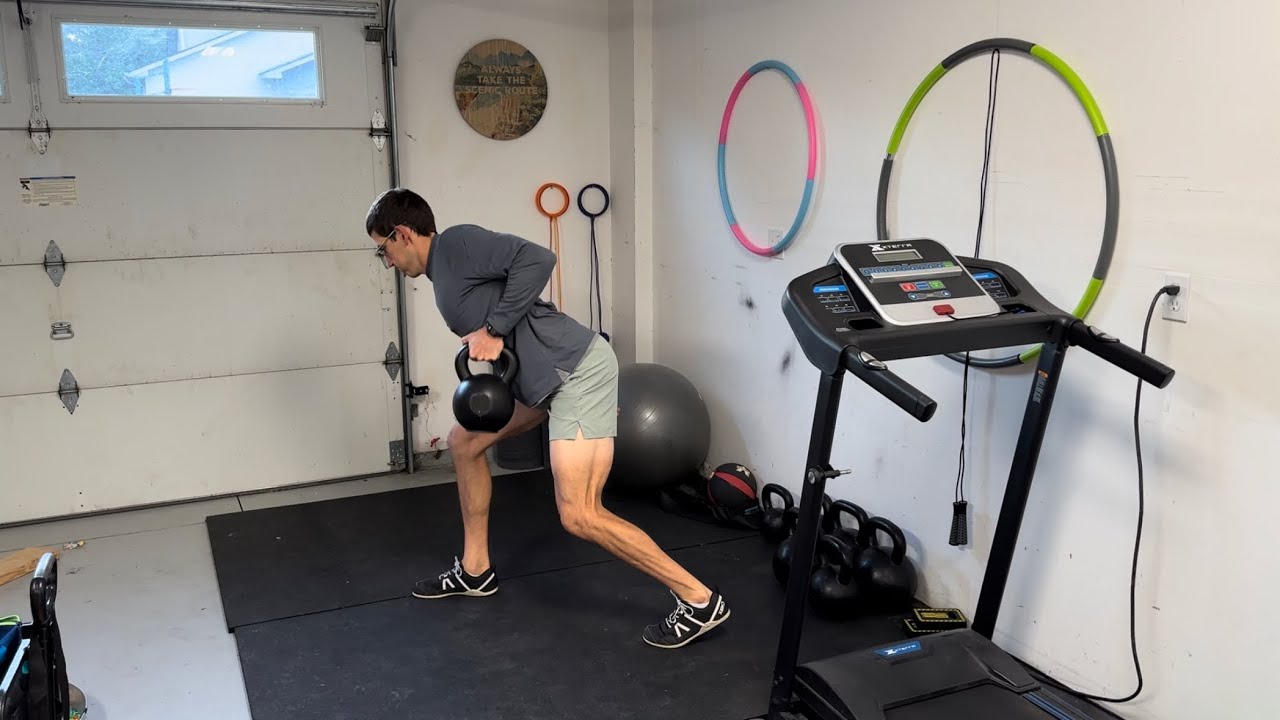 Split Stance Kettlebell Row - YouTube