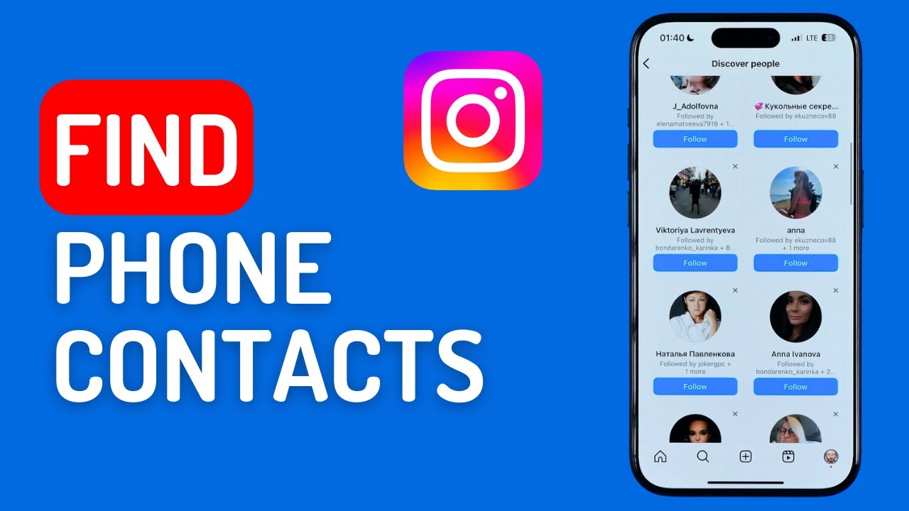 How to Find Phone Contacts on Instagram - YouTube