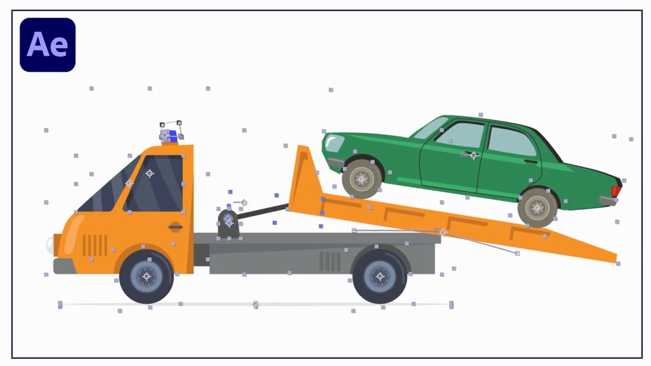 Tow Truck Animation in After Effects Tutorials - YouTube