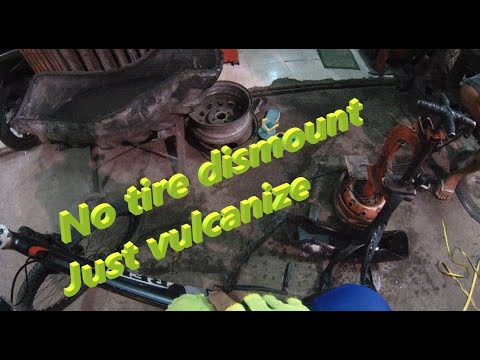Vulcanizing Bike Tire, No Dismounting - YouTube