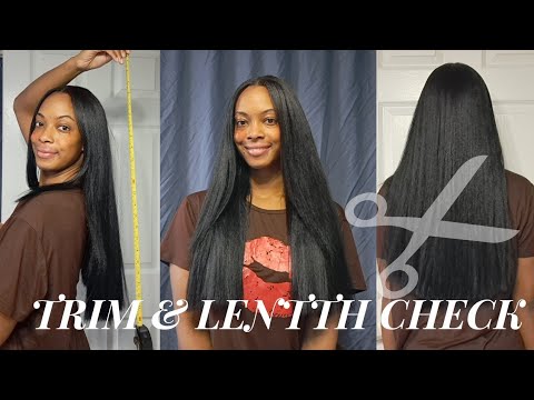 HOW LONG IS MY HAIR? MEASURE/LENGTH CHECK & QUICK TRIM ON LONG NATURAL ...