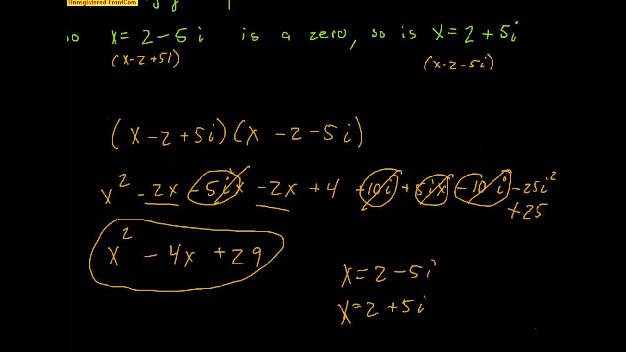 Pre-Calculus: Complex Numbers and Complex Factors - YouTube