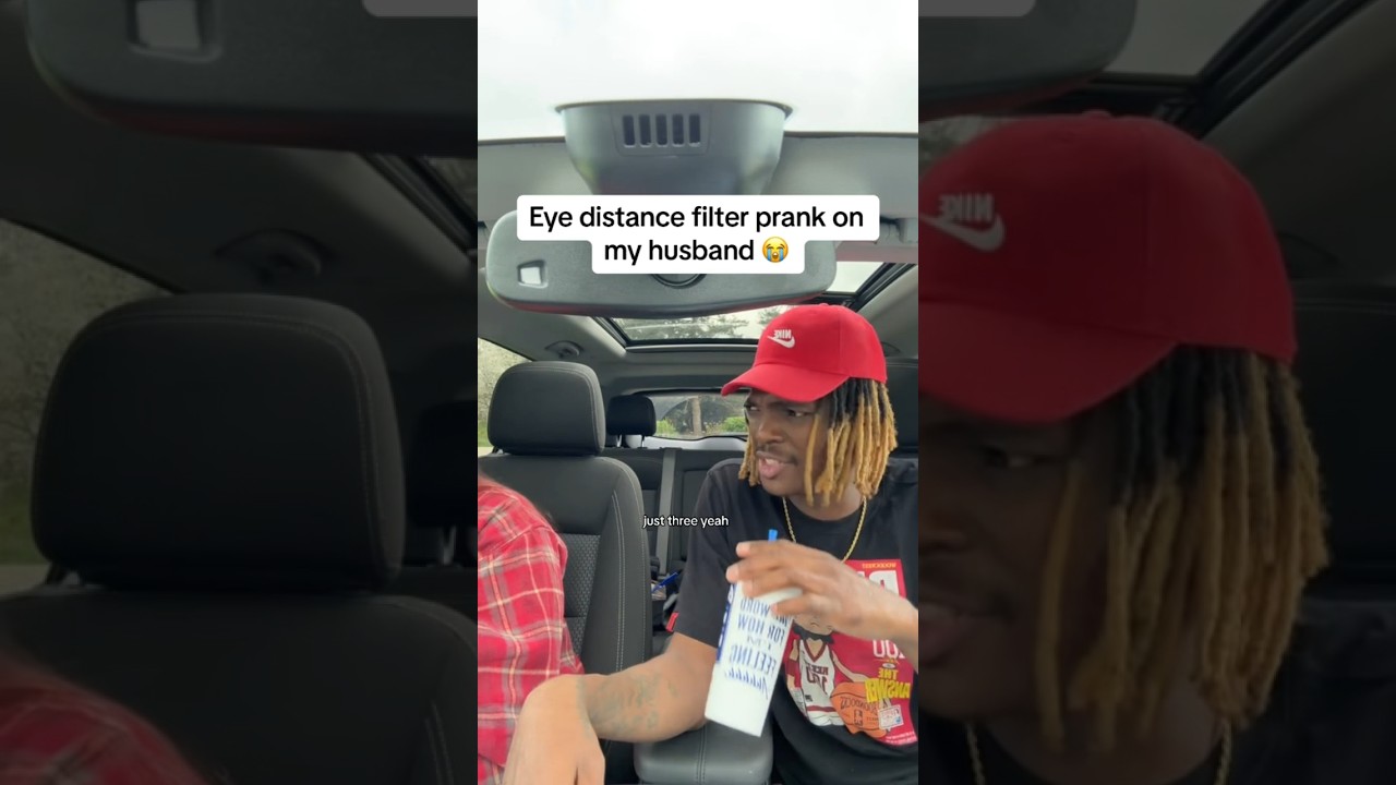 Eye distance filter prank on my husband #shorts - YouTube