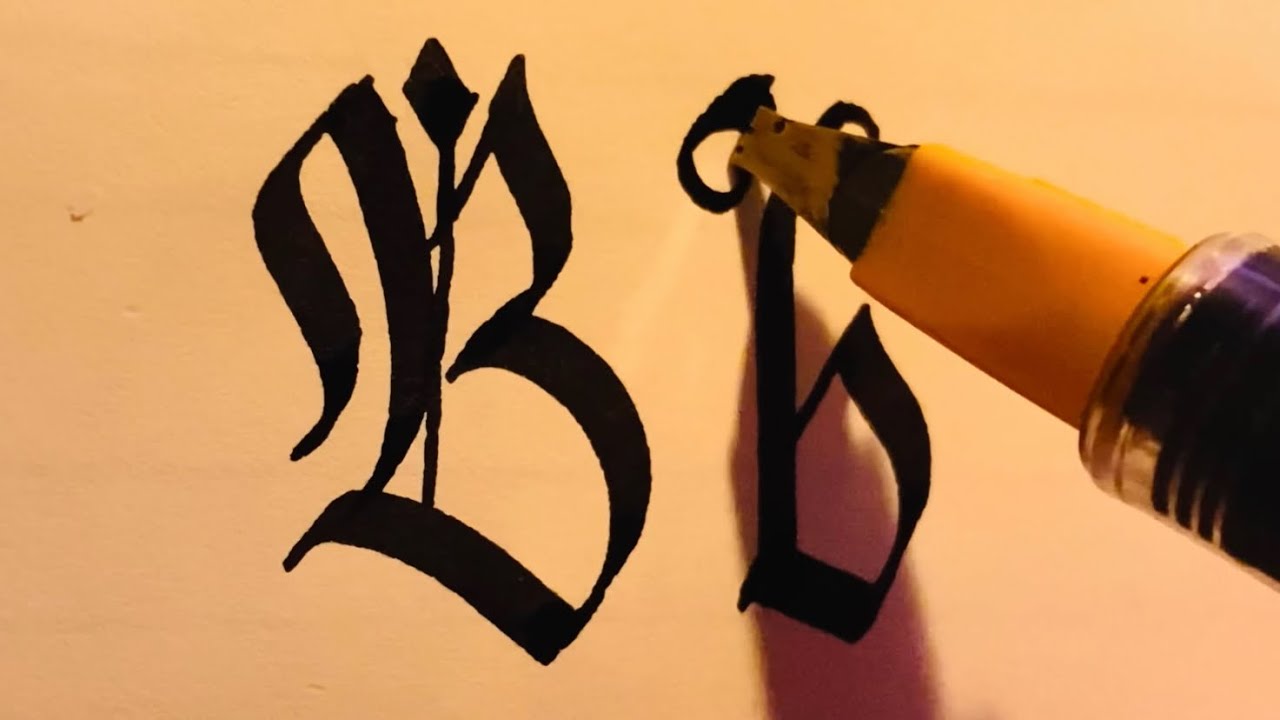 Calligraphy Lessons - Letter B in Calligraphy / Kaligrafi B harfi - YouTube