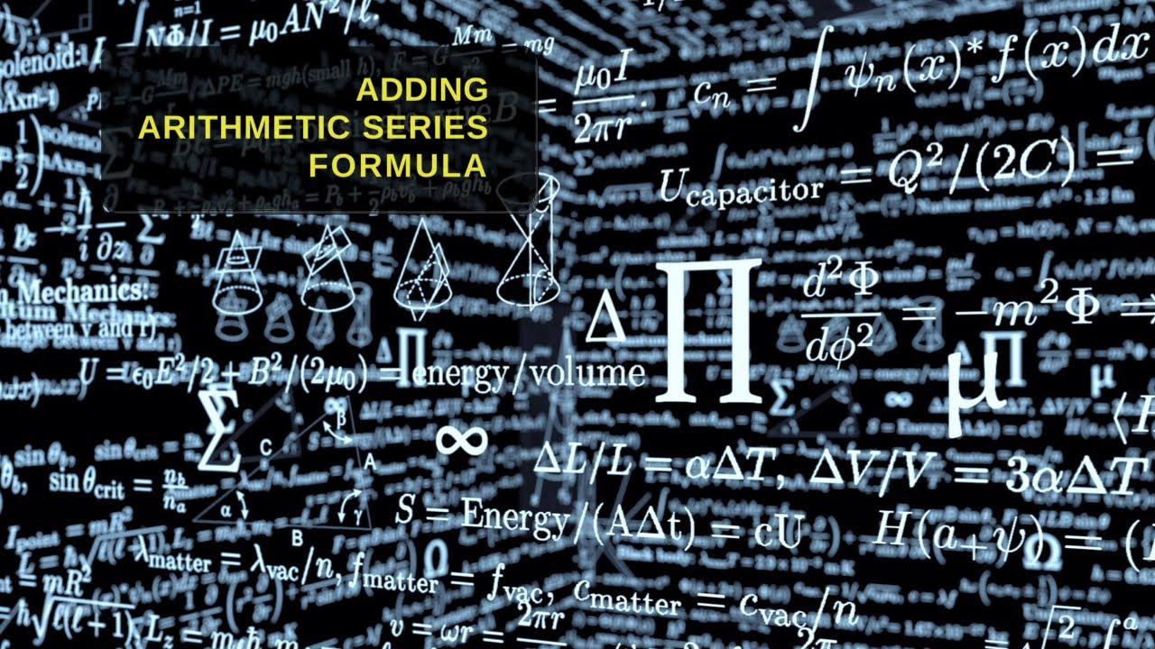 Adding arithmetic series formula - YouTube