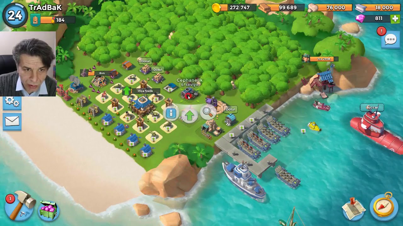 Başlangıç 12 Dr. T Terör Tropikal Karargahı 11 Yapıyorum Boom Beach ...