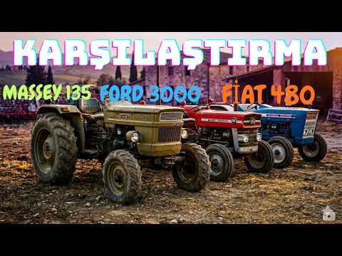 Karşılaştırma Mf-135, Ford3000, Fait480 #Traktör #MasseyFerguson #Ford3000 #Fiat480 #Teknik #Tarım