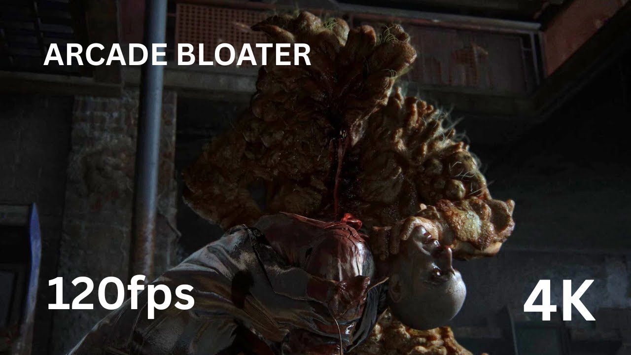 Arcade bloater fight scene TLOU2 gameplay 4K 120 FPS - YouTube