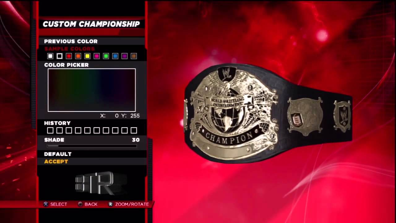WWE 2K14 Creations Custom Championship Editor WWE Orignal Undisputed ...
