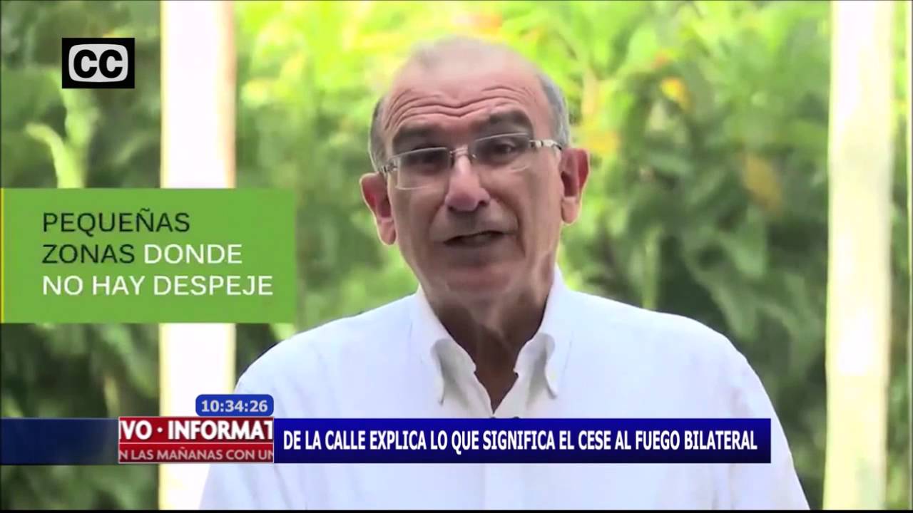De La Calle explica lo que significa el cese al fuego bilateral - YouTube