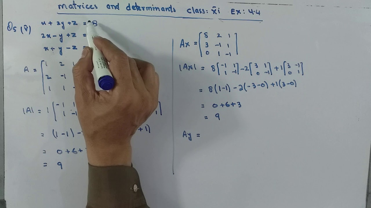 Matrices And Determinants Ex:4.4, Q: 5 (v) Class: 11 - YouTube
