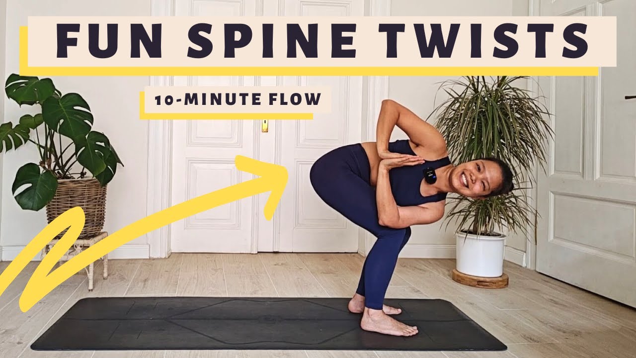 10-Minute Morning Yoga Twists for Healthy Back and Spine | Beginner ...