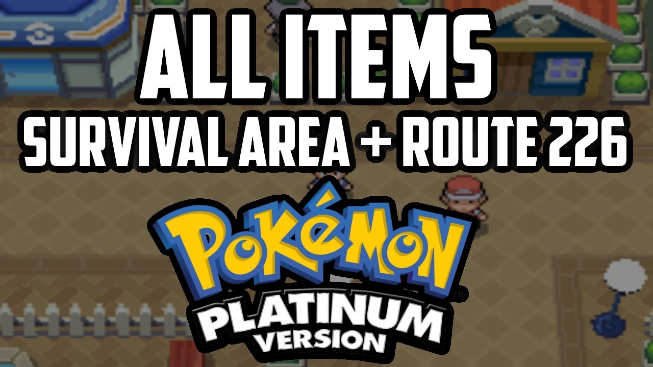 EVERY Item in Survival Area & Route 226 - Pokémon Platinum - YouTube