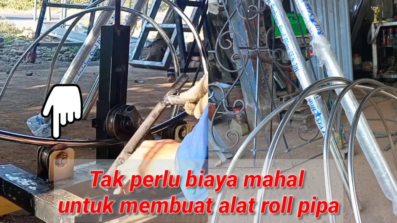 Alat rol pipa dari roda pintu - YouTube