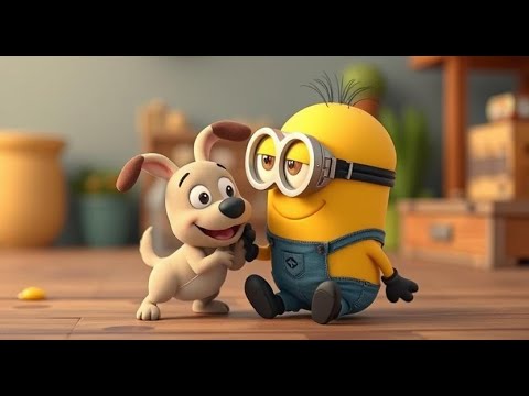 🎶🐶 Minions & Puppies Play! | A Fun Song for Kids and Toddlers! 🟡🎉 - YouTube