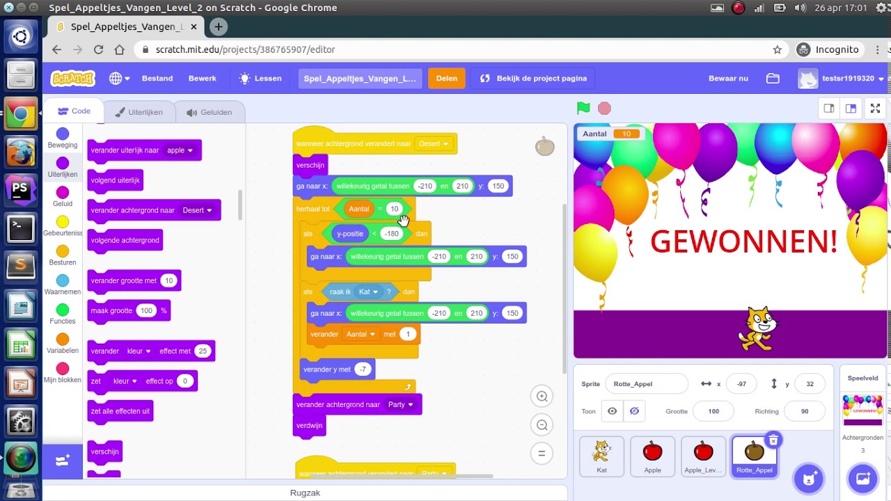 4. Scratch: Appeltjes Vangen - Level 2 - Rotte appels - YouTube