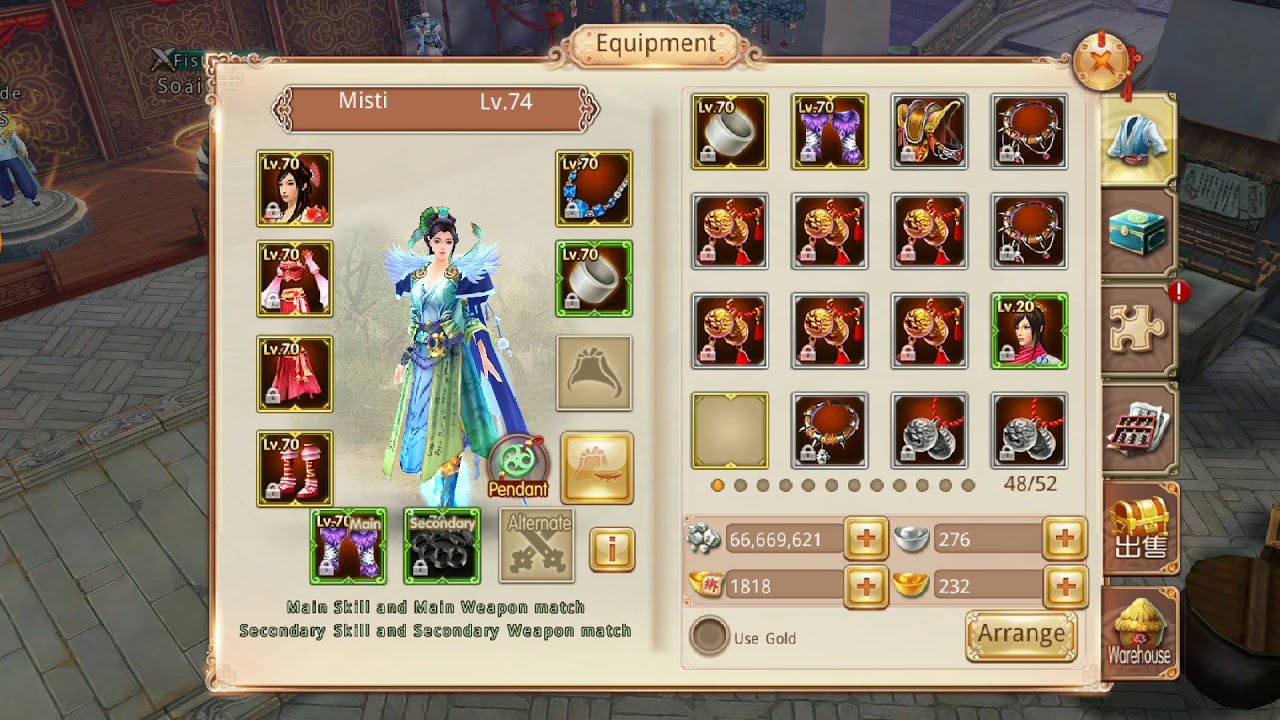 How to clean backpack and mount tai inventory [ AGE OF WUSHU DYNASTY ...