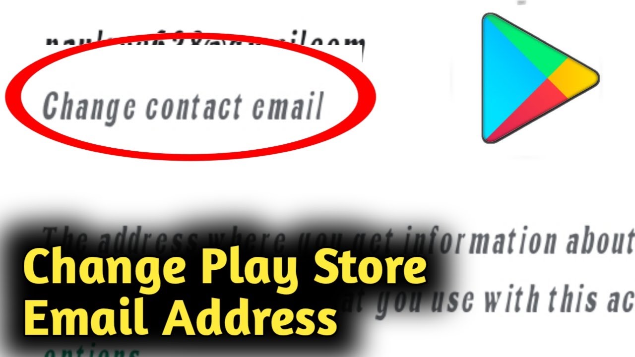Play Store Email Address Change Setting - YouTube