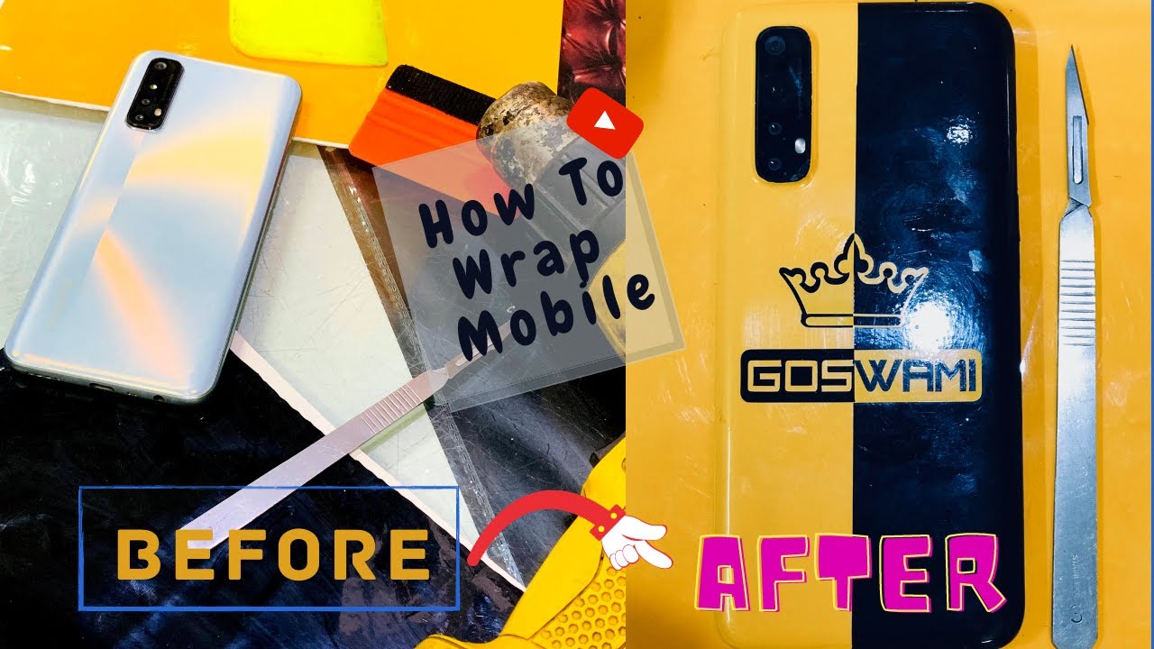 How to wrap mobile without cutting machine | simple tarike se mobile ...