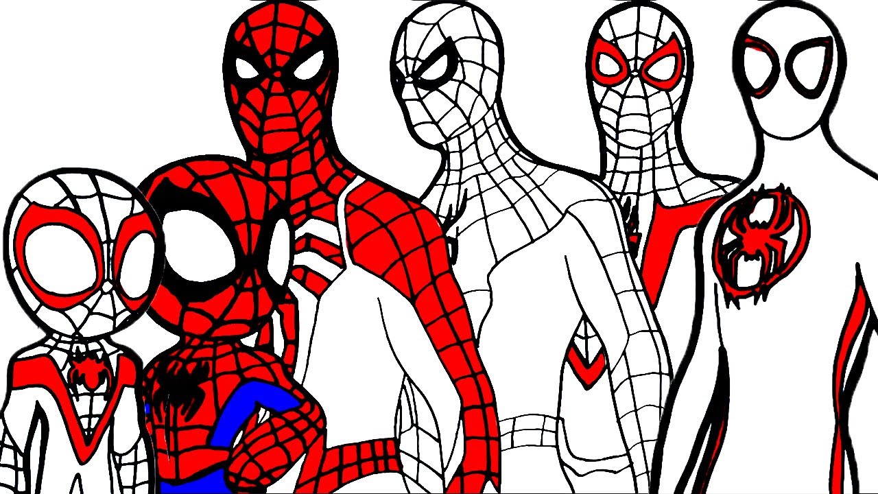🔴🔴HOW TO DRAW Spider-Man: across the spider-verse VS Marvel's Spidey ...