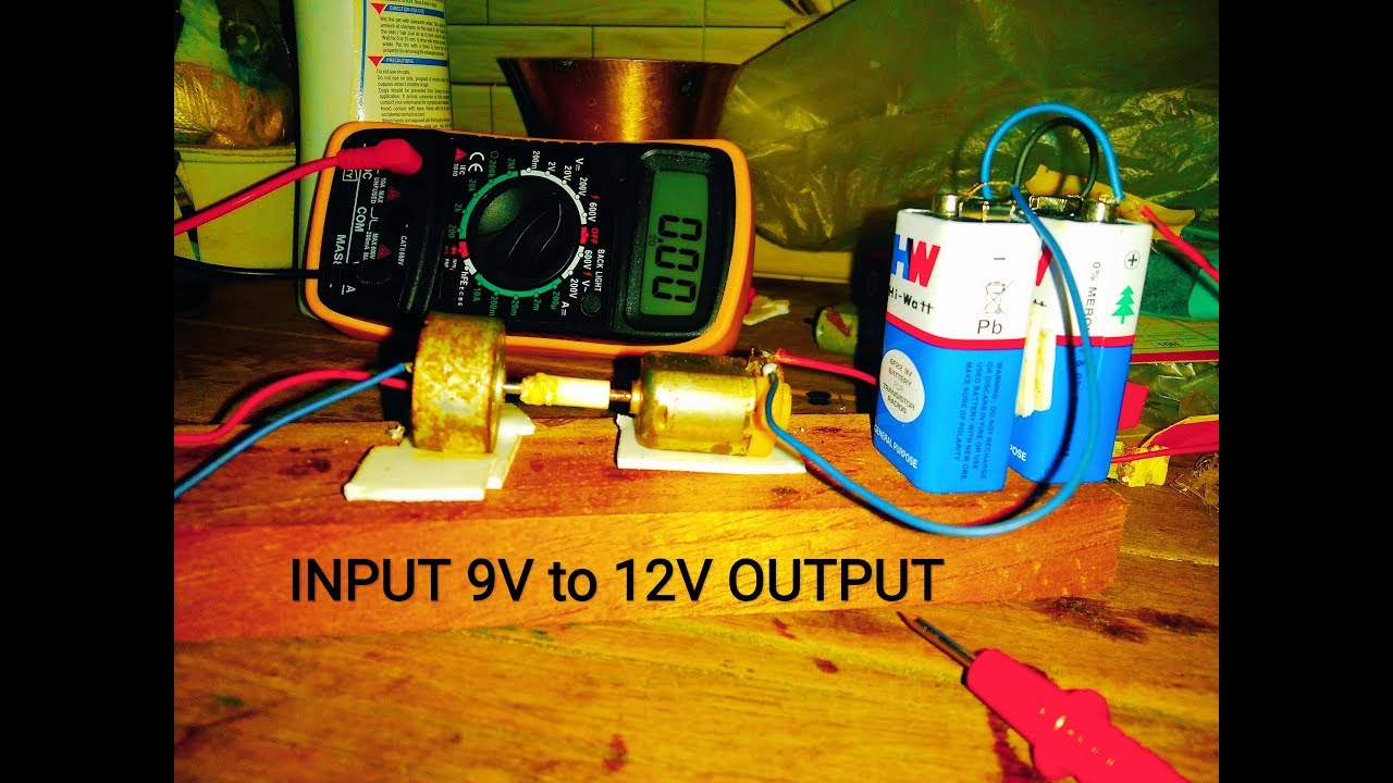 How to make 9V to 12V DC boost Generator - YouTube