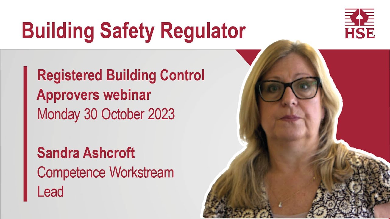 Registered Building Control Approvers webinar (October 2023) - YouTube