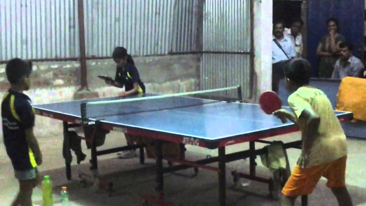 Table tennis final match by students of SPTTC - YouTube