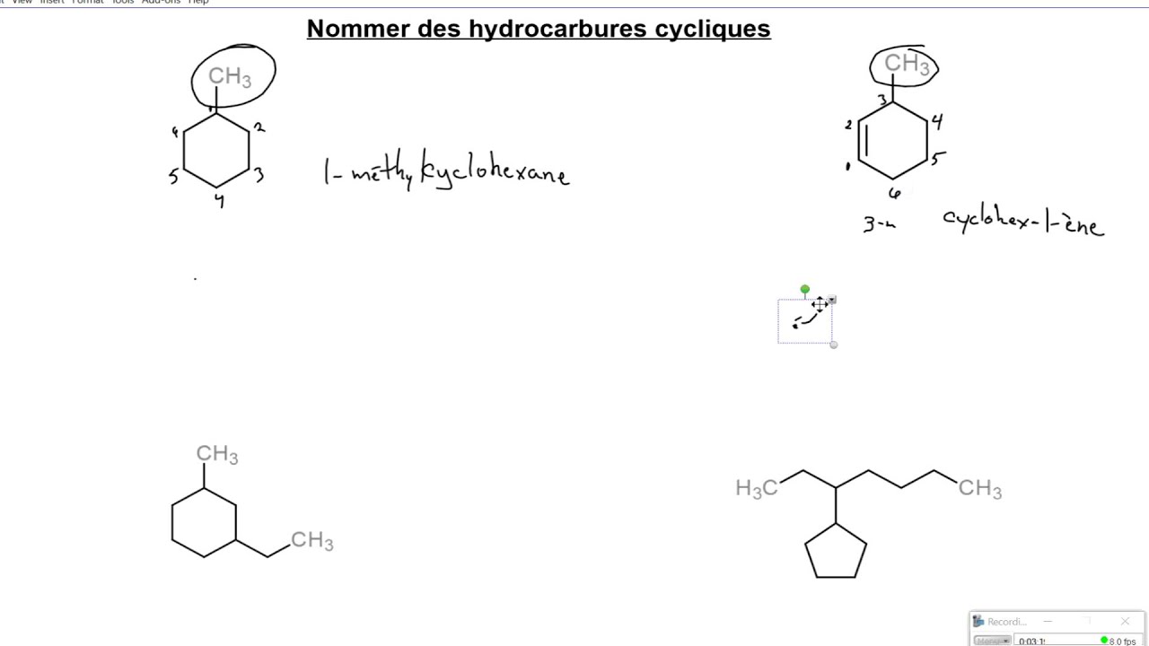 SCH 4U - Nomenclature des hydrocarbures cycliques - YouTube