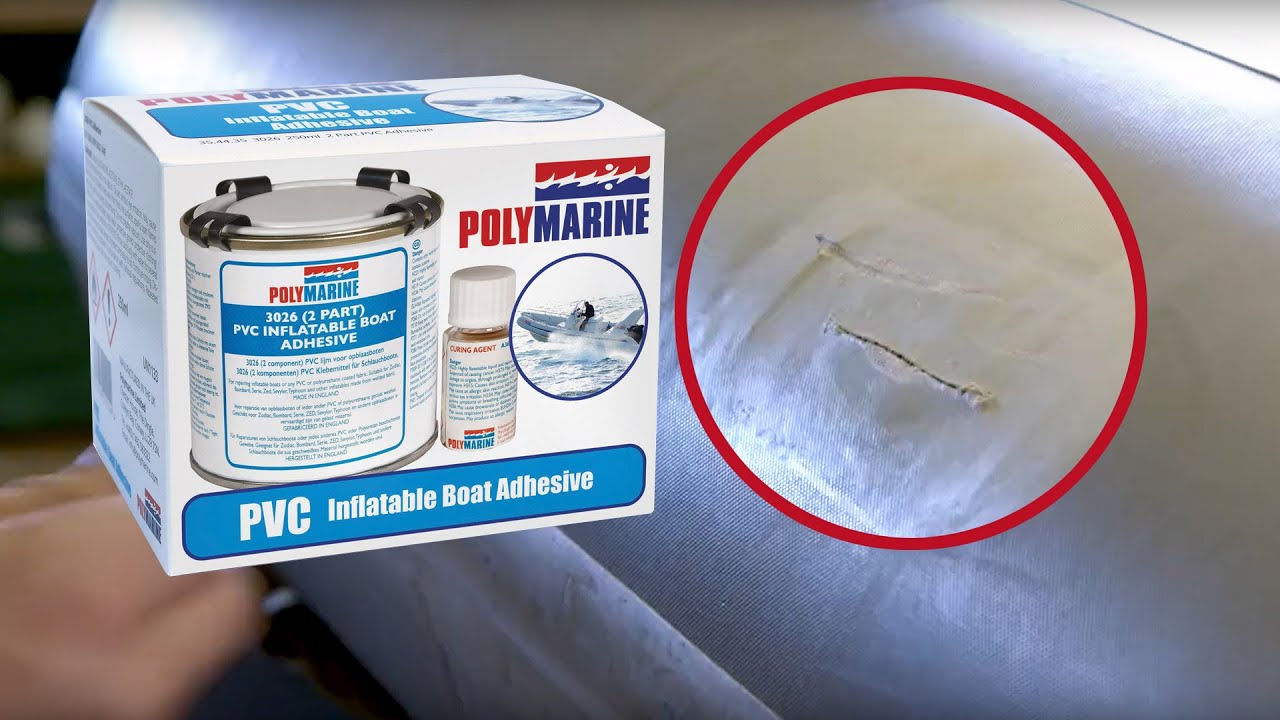 Polymarine's How to Repair Inflatable boat with PVC Adhesive and patch ...