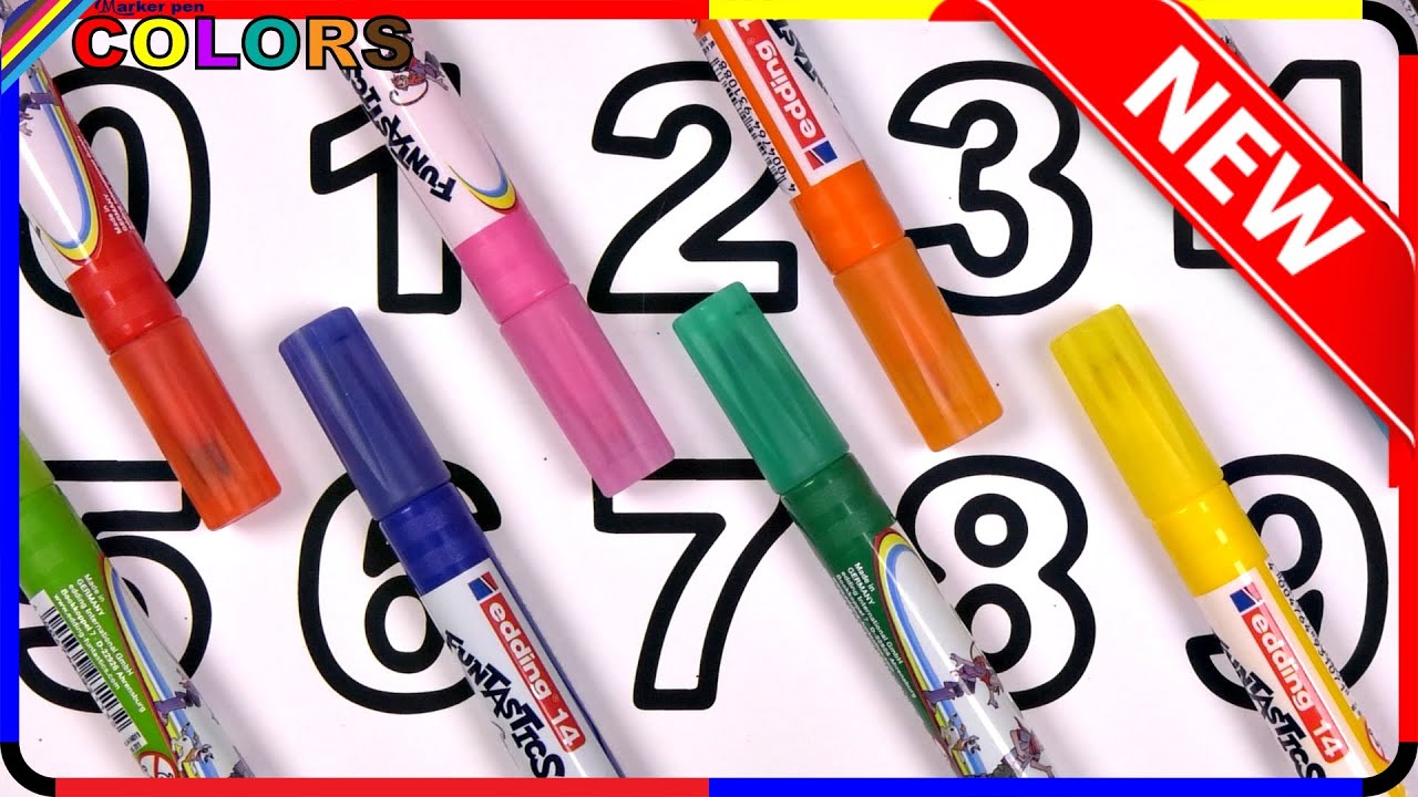 ( Numbers ) Learn Numbers with BIG Marker Pen Glitter Coloring Pages ...