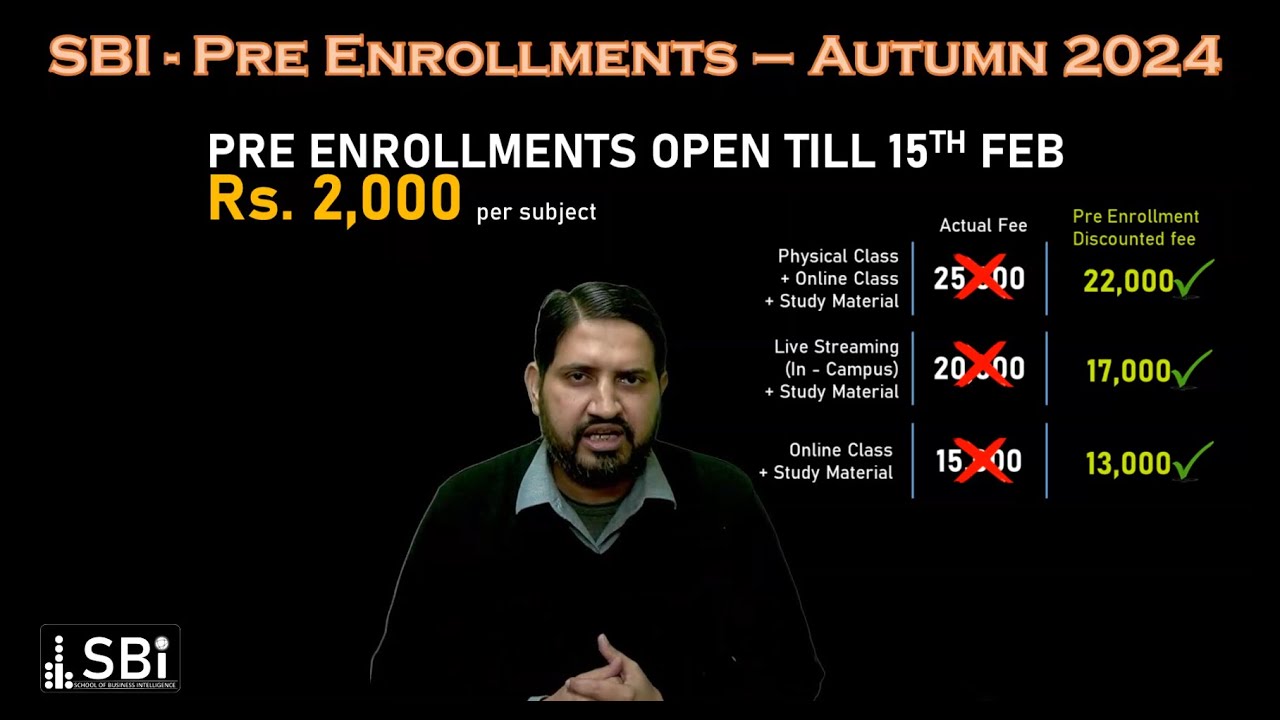 SBI Pre Enrollment by Sir Atif Abidi Autumn 24 - YouTube