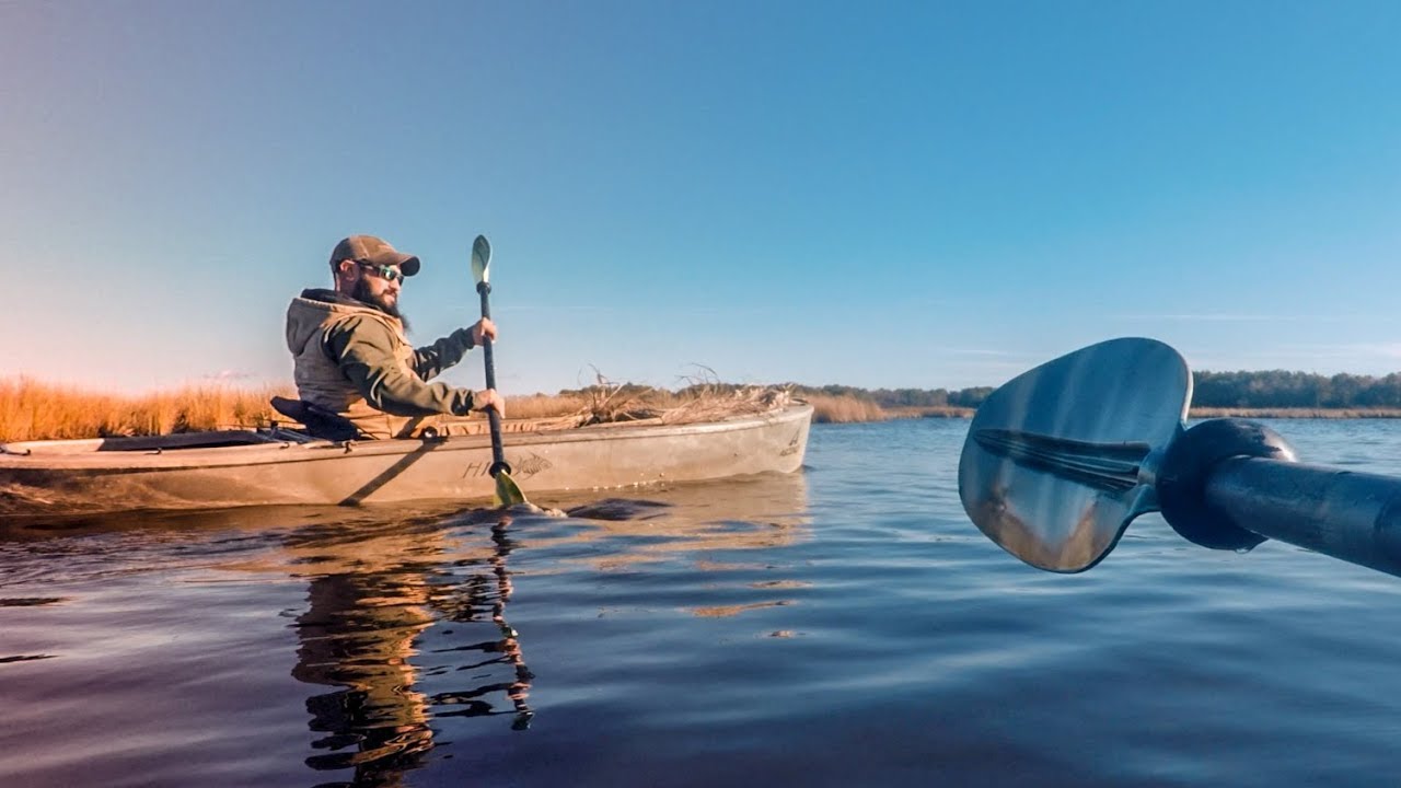 Kayak Duck Hunting - Scouting For Waterfowl and Blind Location - YouTube