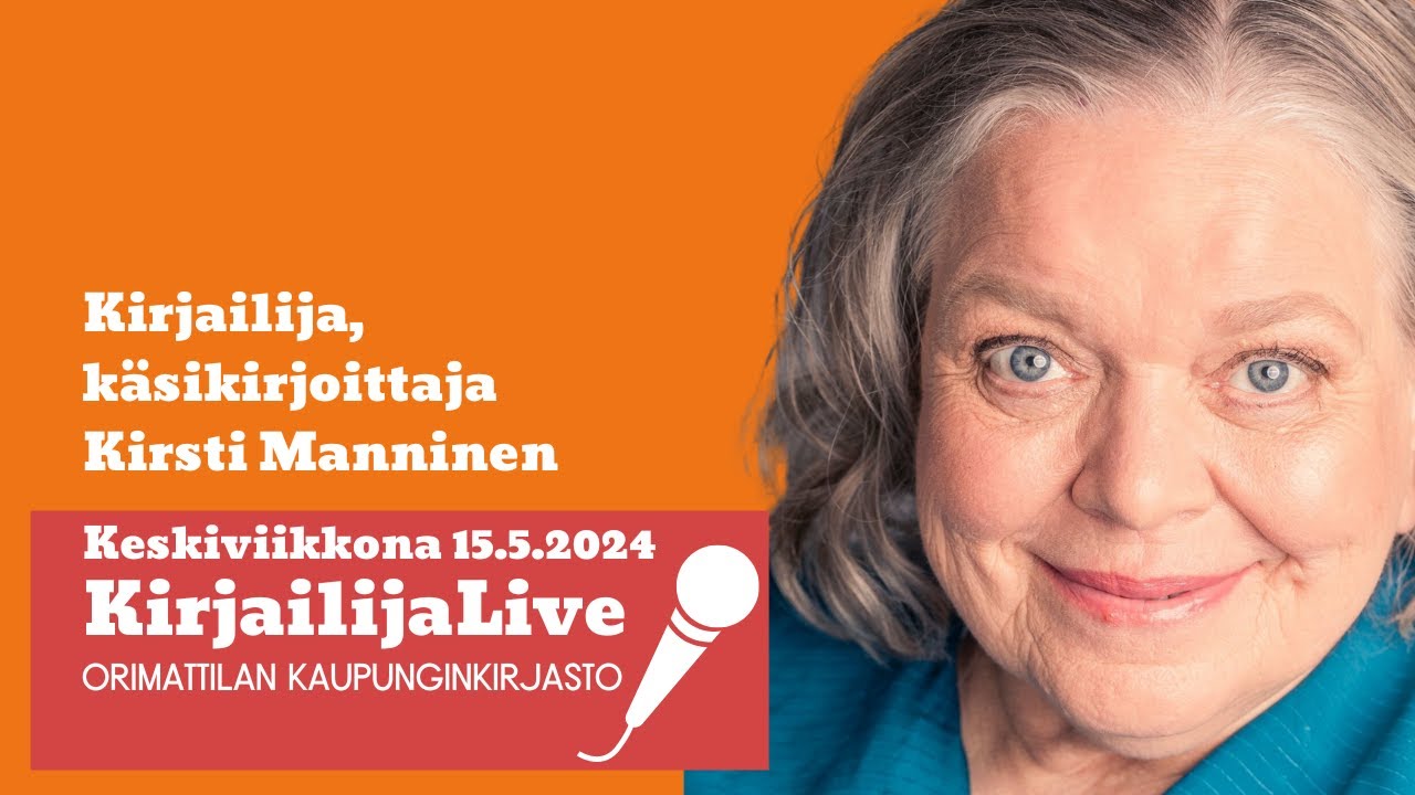 KirjailijaLive: Kirsti Manninen - YouTube