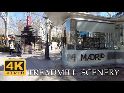 Madrid Spain // 4K Running Scenery // City Center Walking Tour ...