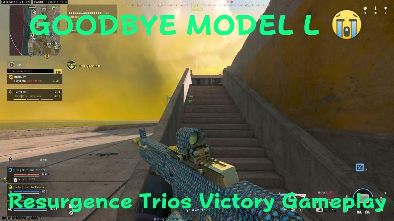 GOODBYE MODEL L 😭 (BO6 Warzone Season 2) Resurgence Trios Victory ...