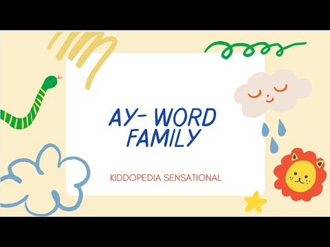 AY- Word Family | Interactive Word Families | Kiddopedia Sensational ...