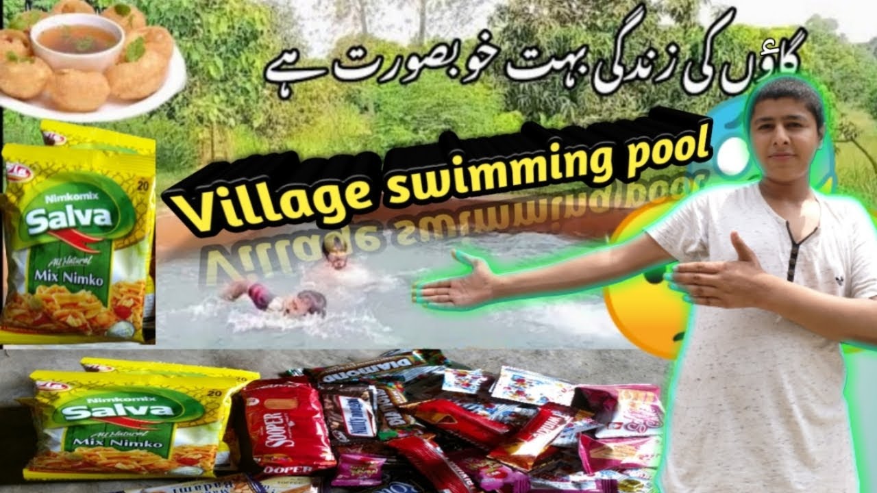 Tubewell swimming in Pakistani village full fun ...