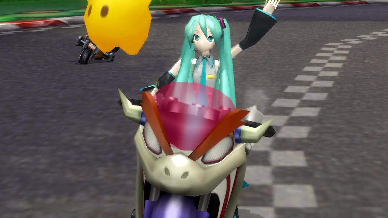Hatsune Miku in Mario Kart Wii - YouTube