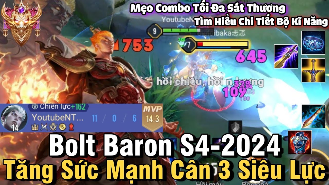 Bolt Baron S4-2024 Liên Quân Mobile | Cách Chơi, Lên Đồ, Phù Hiệu, Bảng ...