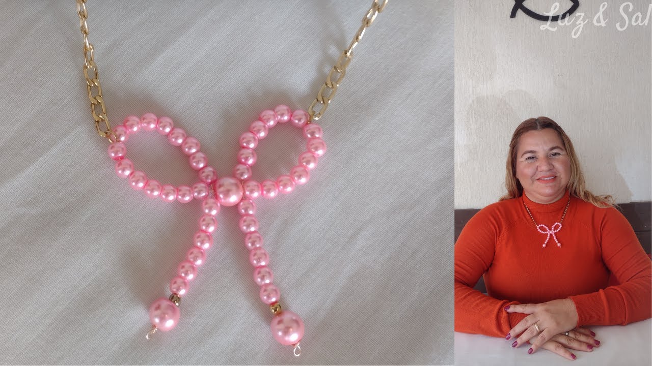 Collar de Moño Hecho con Perlas | Luz & Sal - YouTube