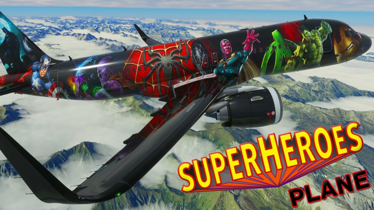 Superheroes Special Paint Plane - MSFS Gameplay 4K - YouTube
