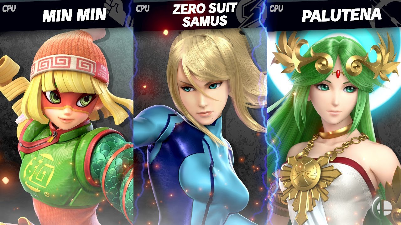 Smash for Fun: Min Min vs. Zero Suit Samus vs. Palutena - YouTube